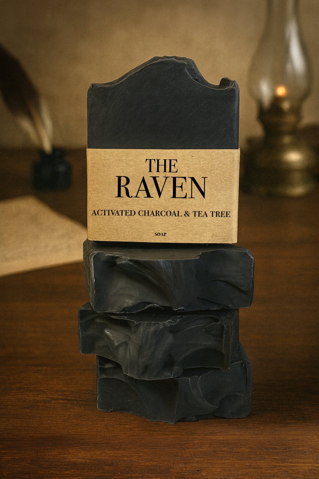 The Raven - Midnight Black Tea Tree Soap with Charcoal & Clay | Lady ...